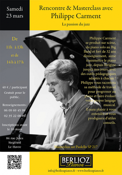 Masterclass en mars - Paul-Etienne Berlioz